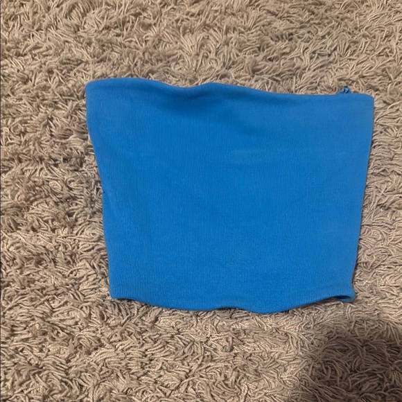 Zara | Tops | Zara Blue Tube Top | Poshmark